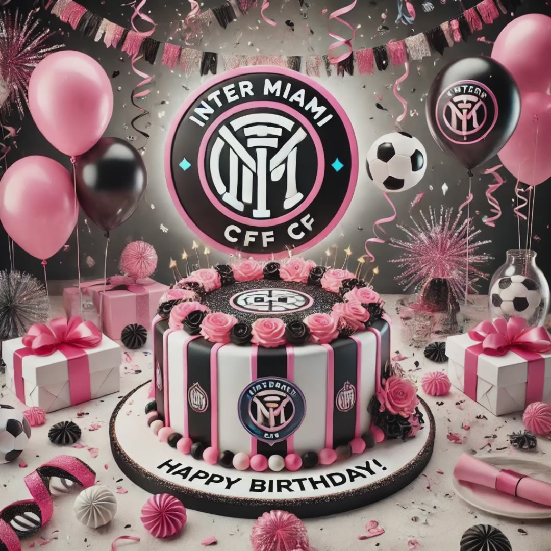 Football Happy Birthday Inter Miami CF Fan Video Card – GreetBay